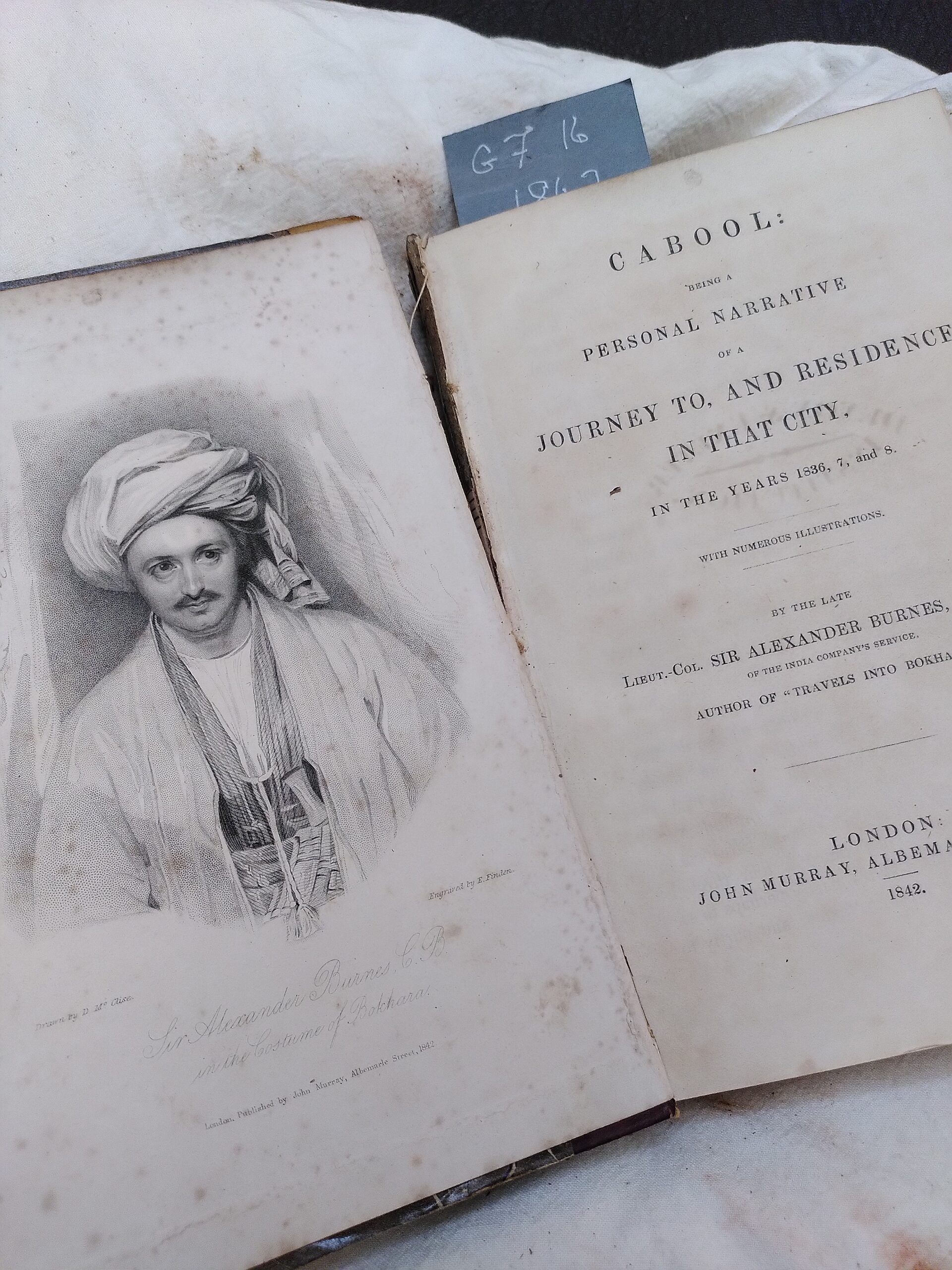 Alexander Burnes, Cabool : being a personal narrative of a journey to ...