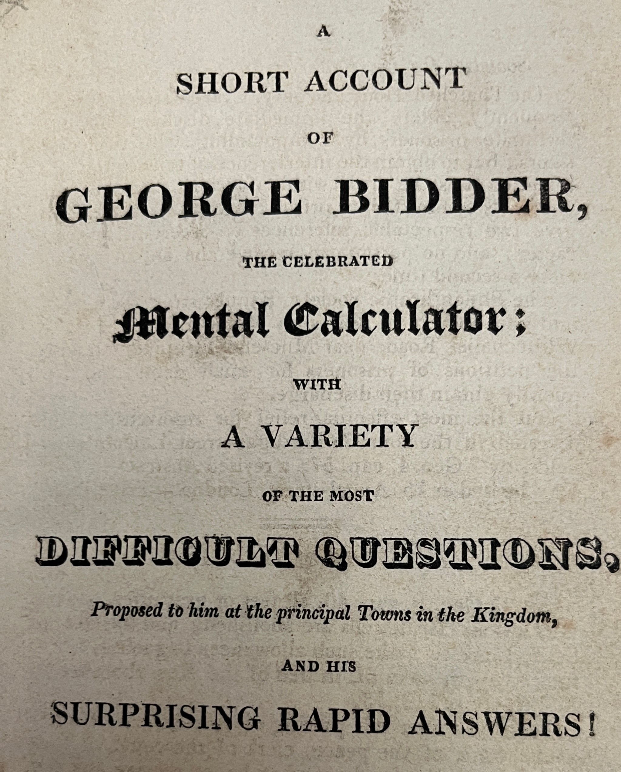 The meticulous Bidder - The Devon and Exeter Institution
